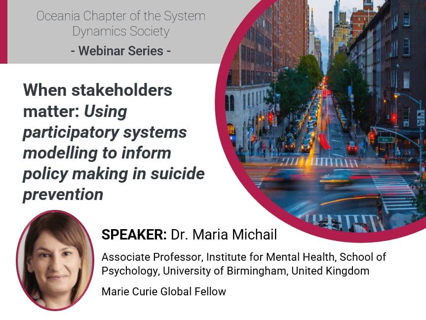 Oceania Chapter Webinar Series - System Dynamics Society