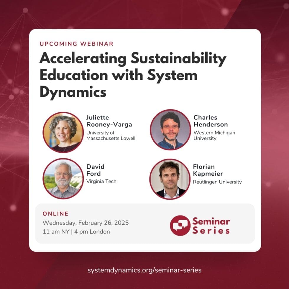 Accelerating Sustainability Education with System Dynamics: A Community ...