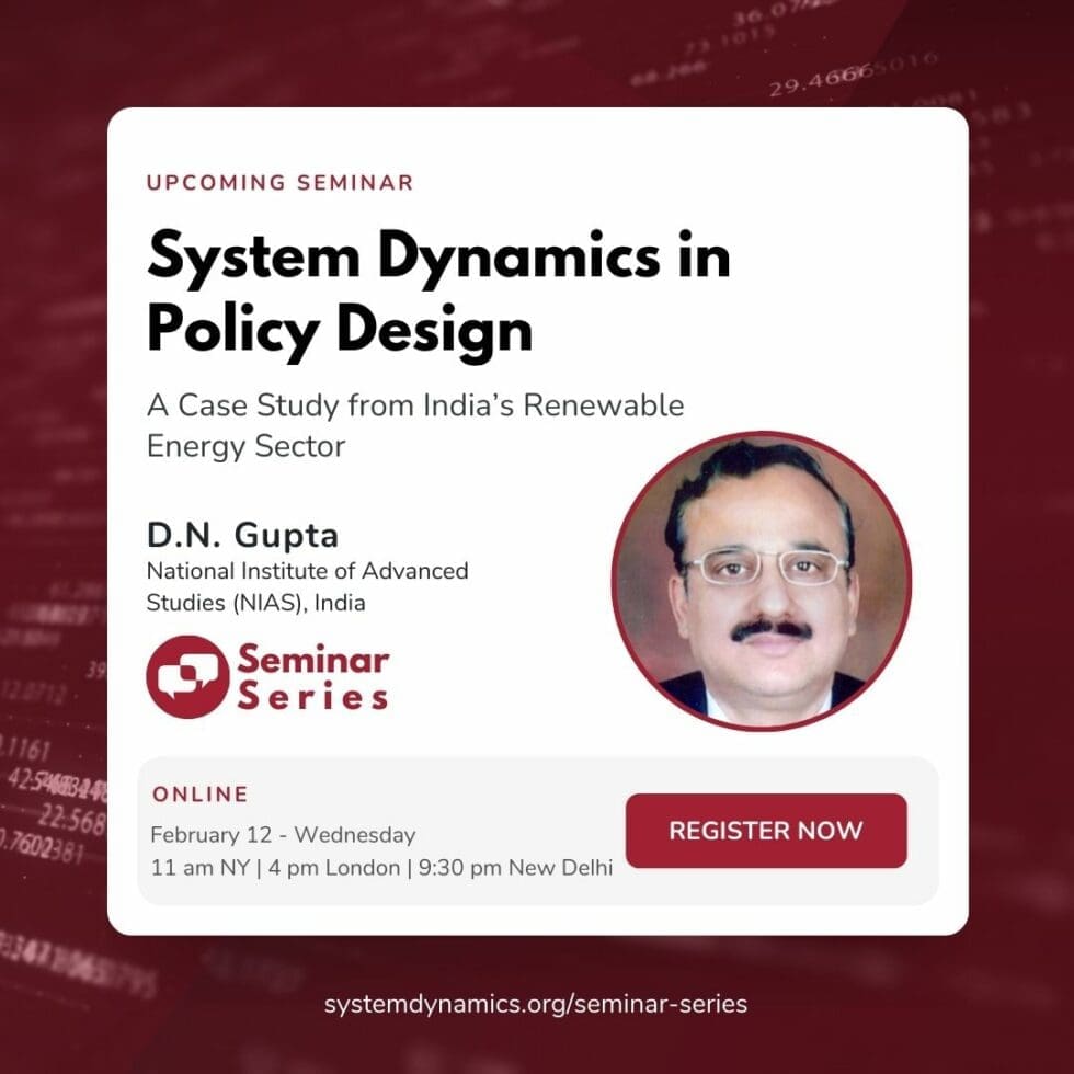 System Dynamics in Policy Design: A Case Study from India’s Renewable ...