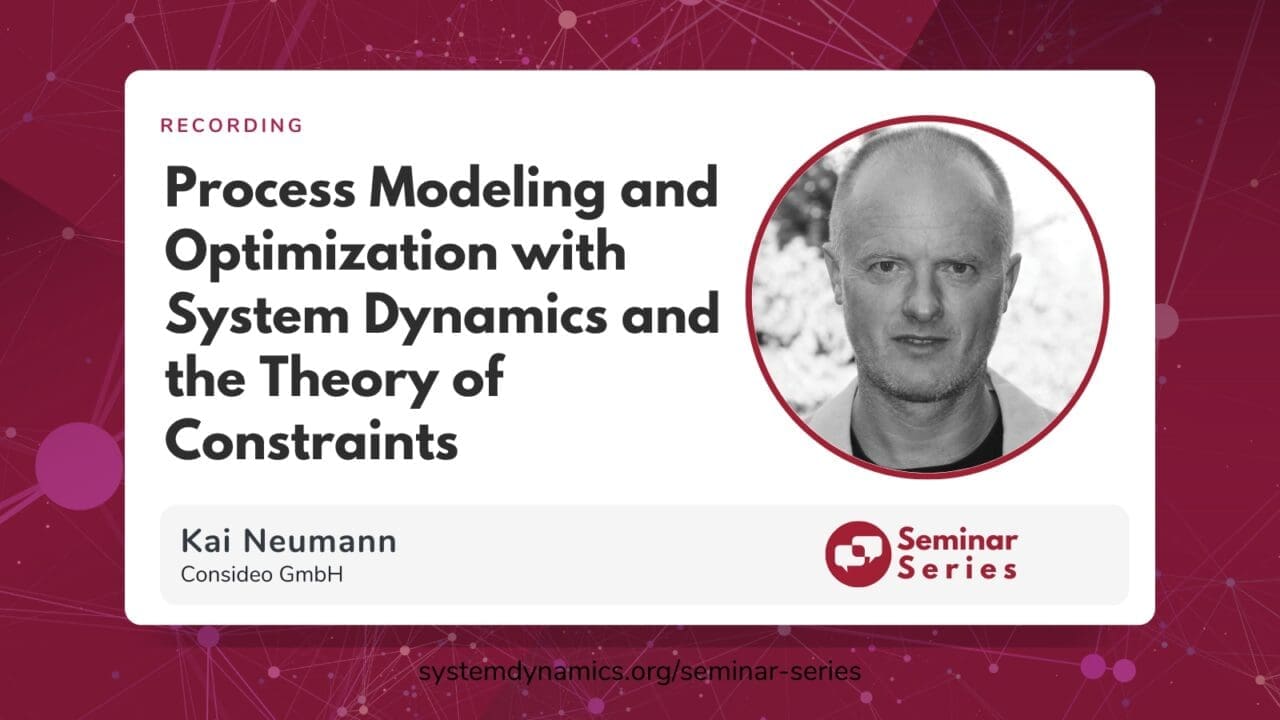 System Dynamics Society | Home for Systems Thinkers and Modelers