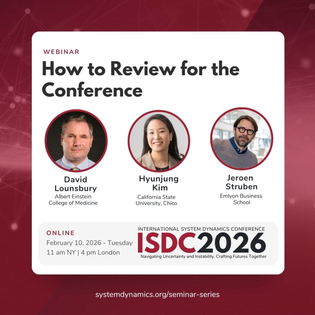Submission Types for the 2026 International System Dynamics Conference ...